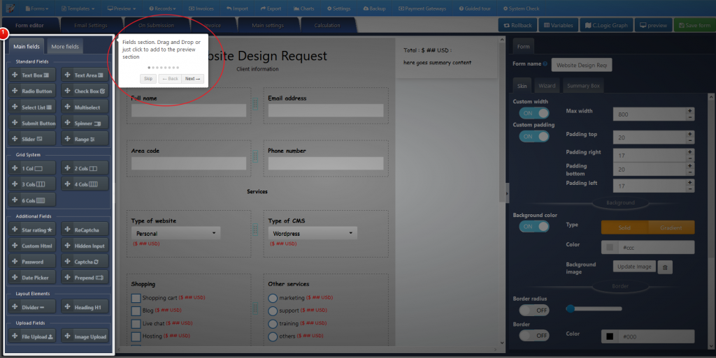 Guided tour – SoftDiscover Support