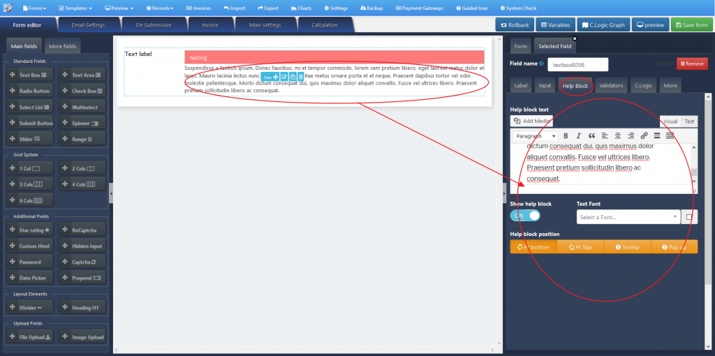 Form editor – SoftDiscover Support
