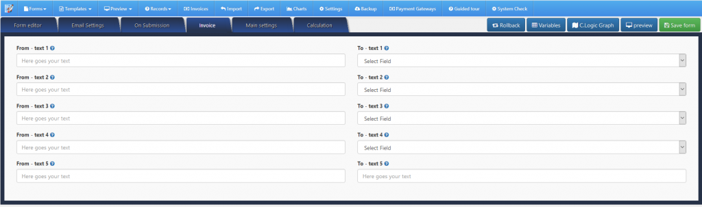 Form – invoice – SoftDiscover Support