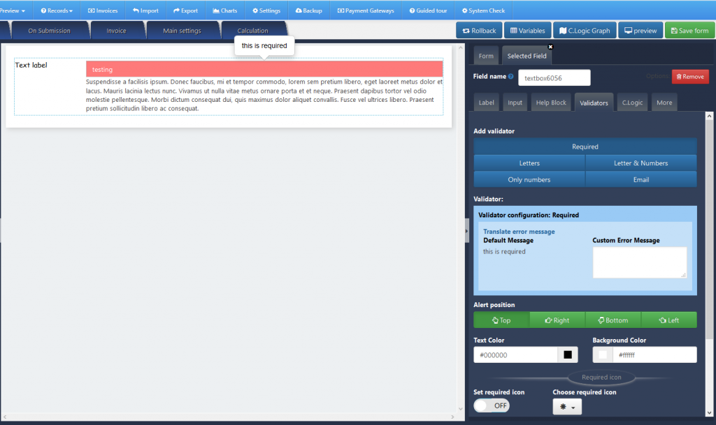 Form editor – SoftDiscover Support