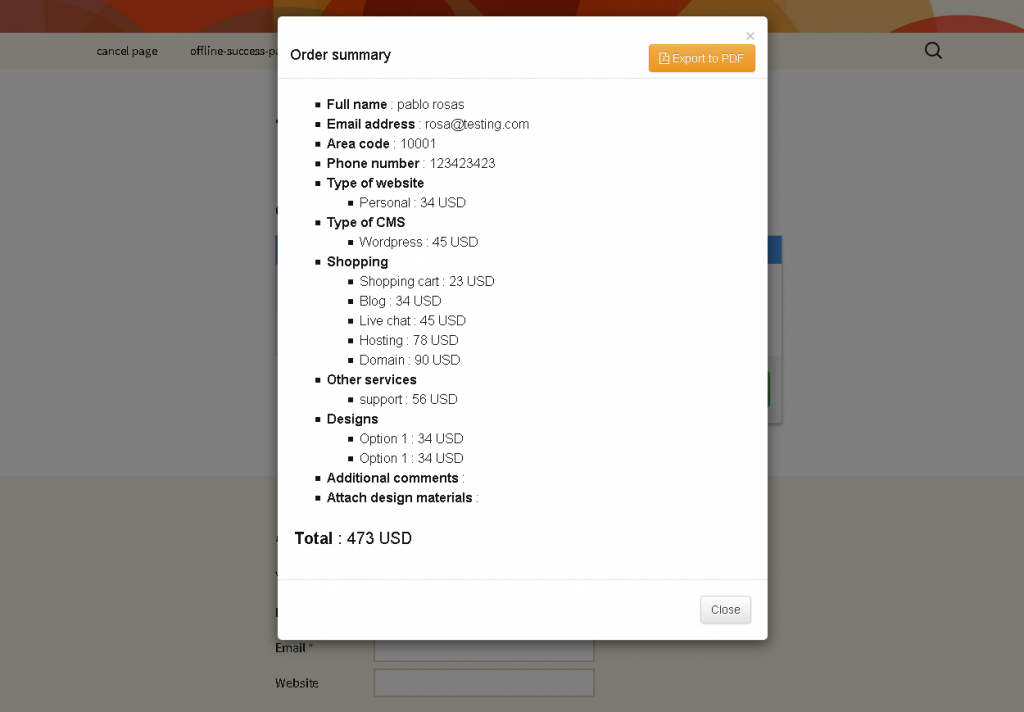 Form Builder & Payment process – SoftDiscover Support