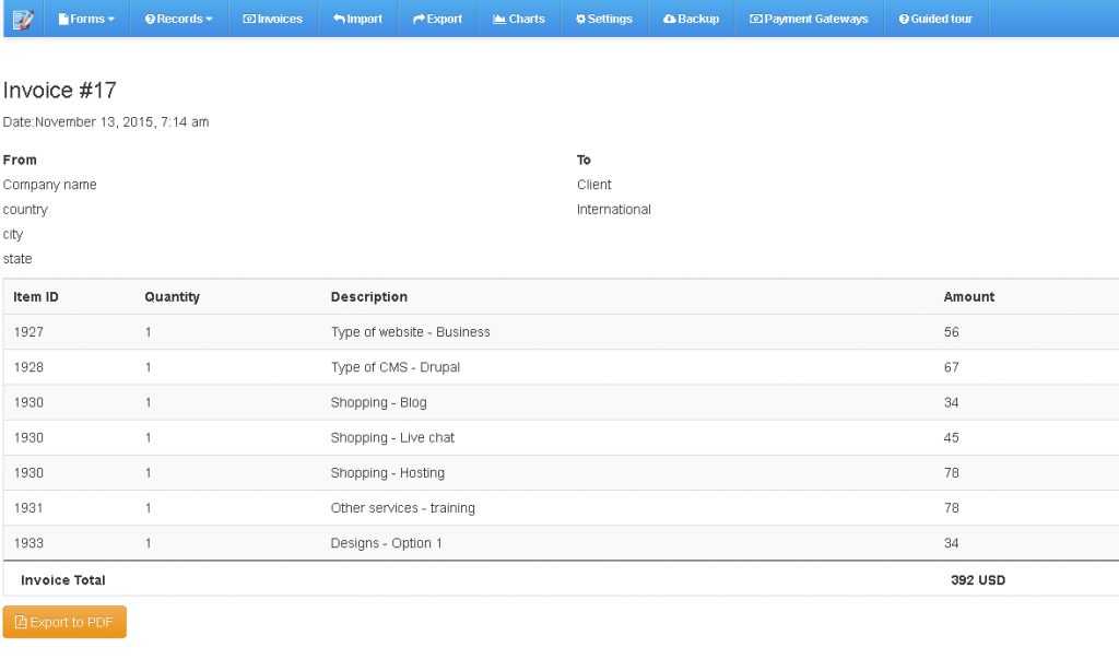 Form Builder & Payment process – SoftDiscover Support